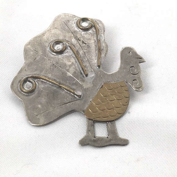 Unmarked | Jewelry | Vintage Artisan Made Silver And Brass Turkey ...